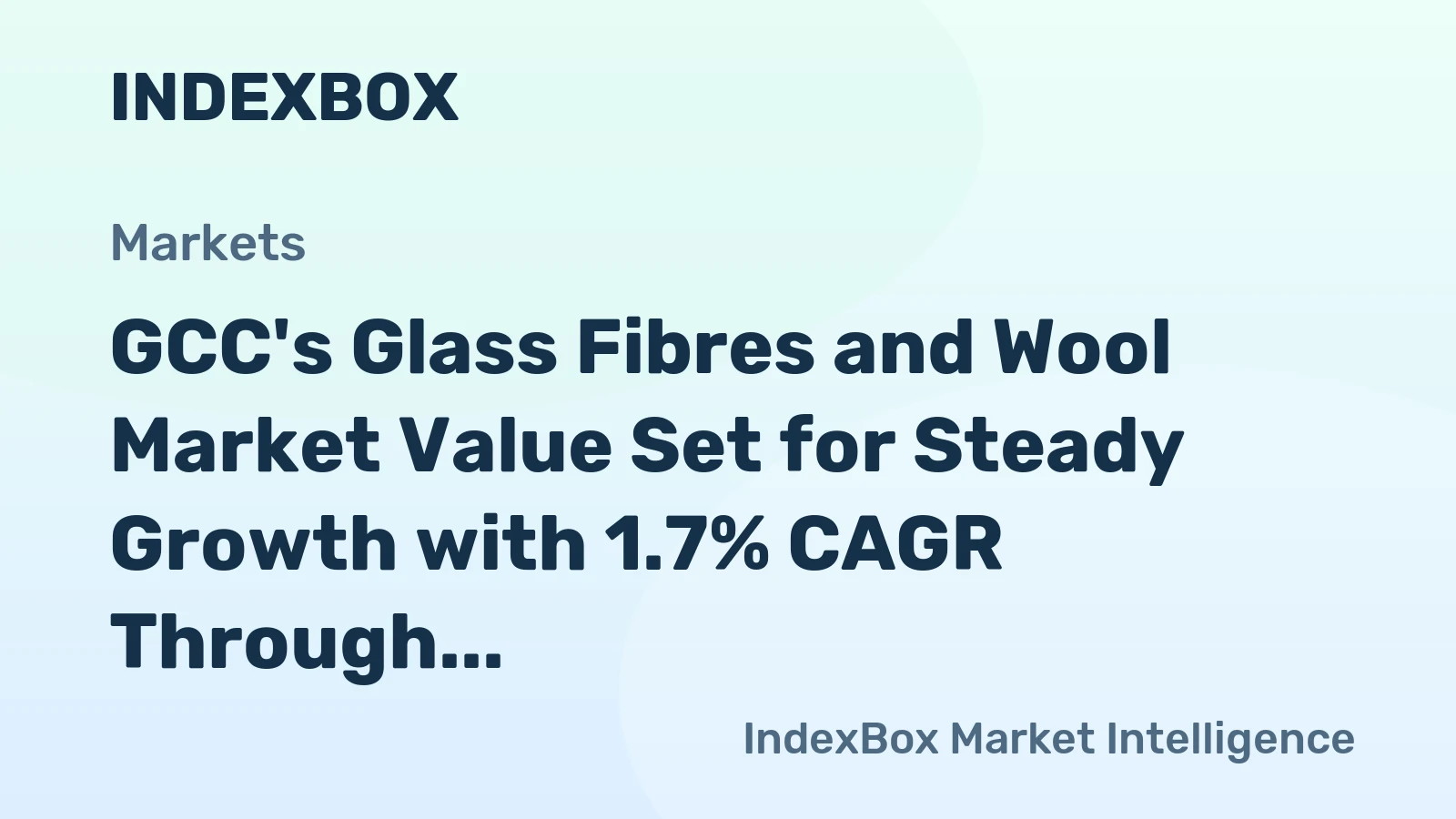 GCC's Glass Fibres and Wool Market Value Set for Steady Growth with 1.7% CAGR Through 2035