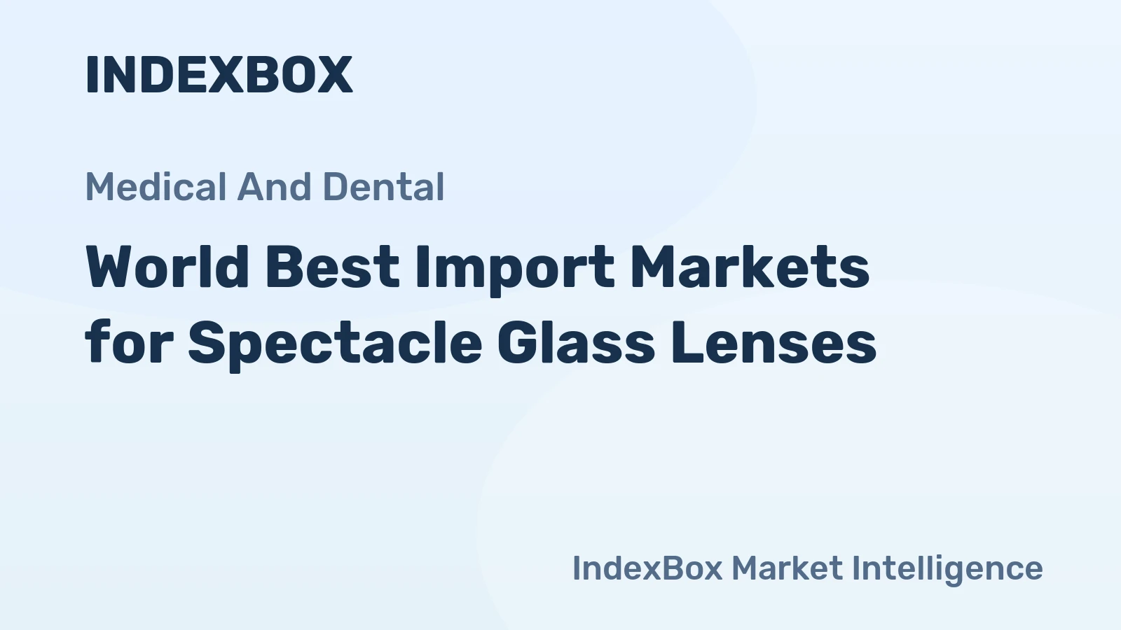 World Best Import Markets for Spectacle Glass Lenses