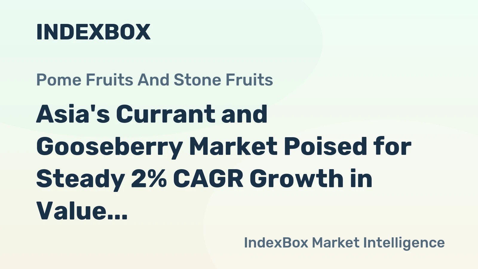 Asia's Currant and Gooseberry Market Poised for Steady 2% CAGR Growth in Value Through 2035