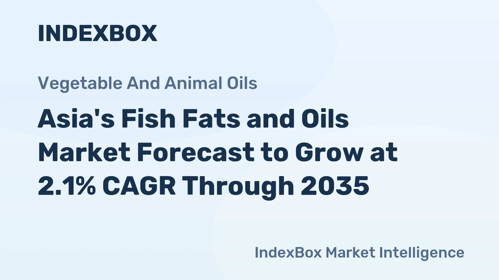 Asia's Fish Fats and Oils Market Forecast to Grow at 2.1% CAGR Through 2035