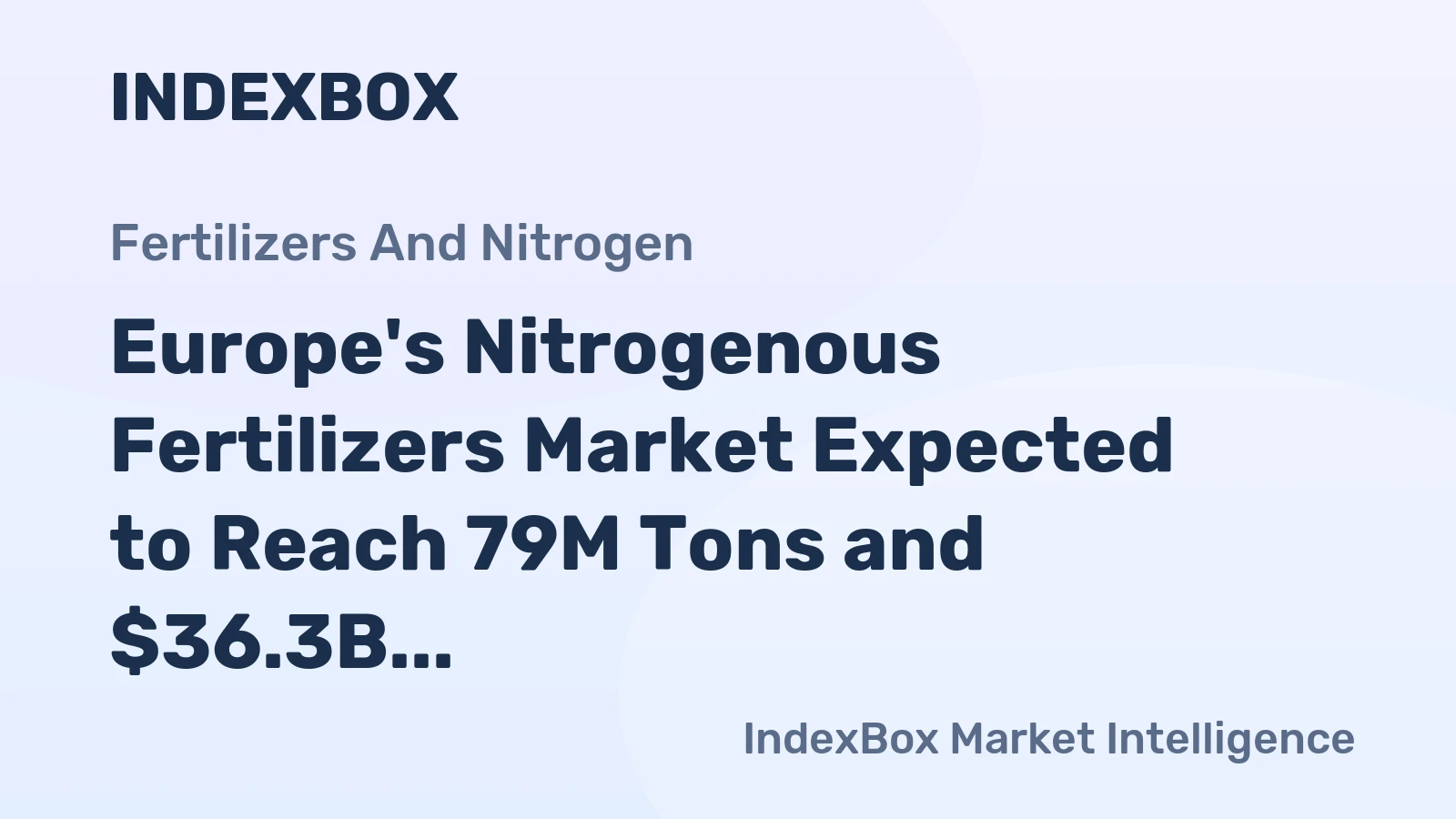Europe's Nitrogenous Fertilizers Market Expected to Reach 79M Tons and $36.3B by 2035