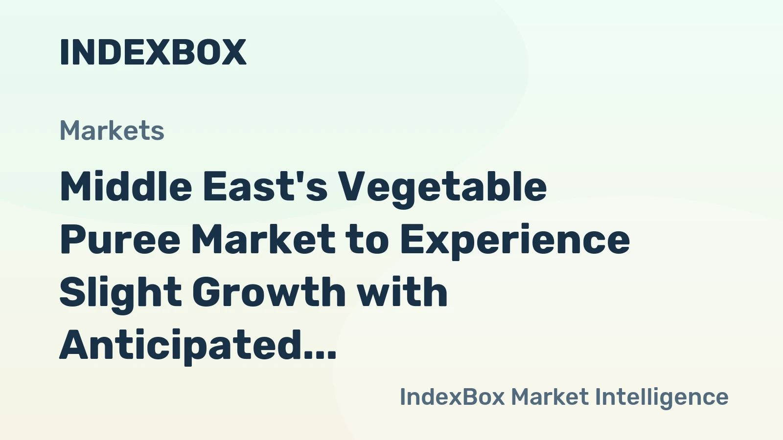 Middle East's Vegetable Puree Market to Experience Slight Growth with Anticipated CAGR of +0.5% from 2024 to 2035
