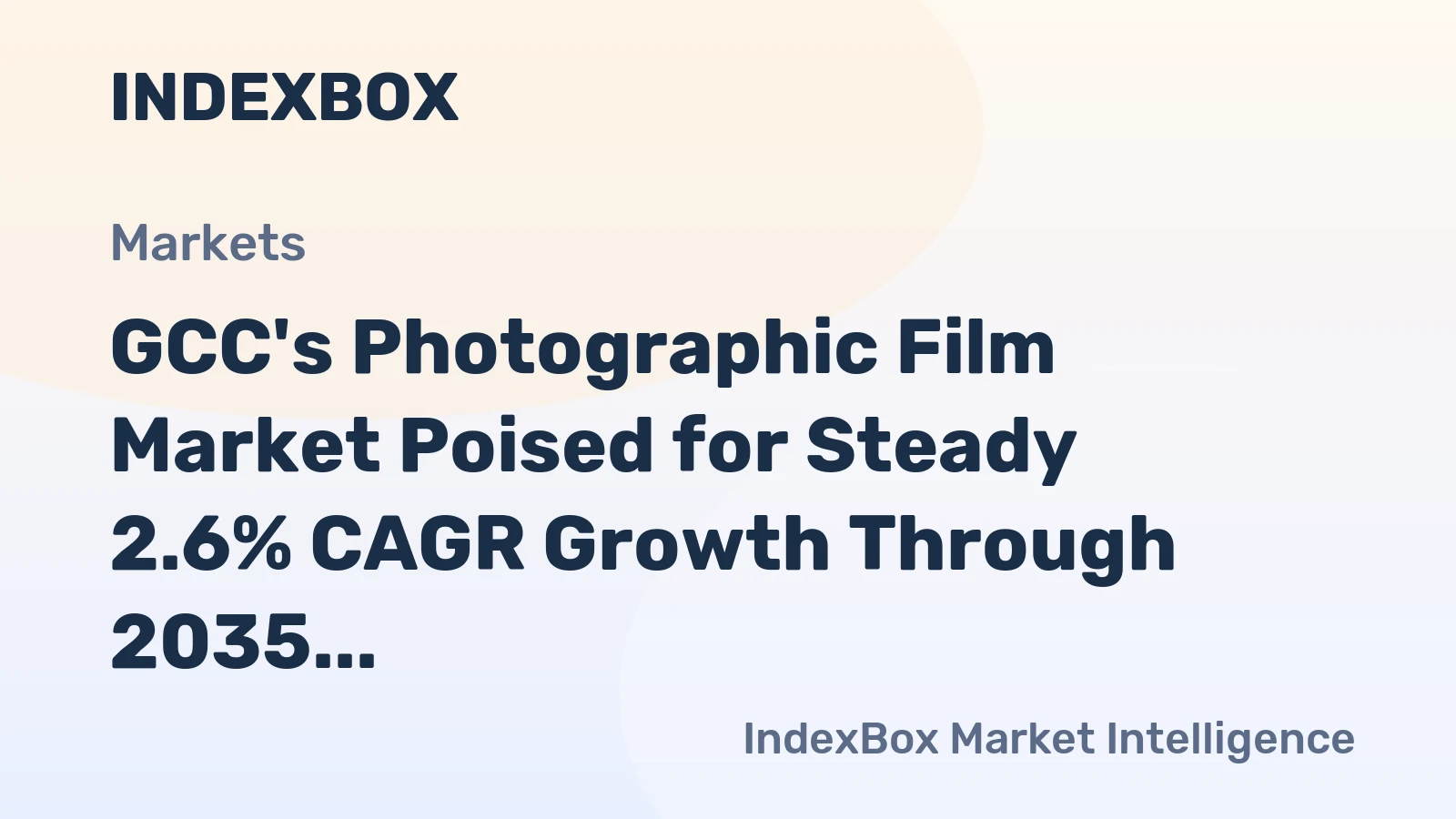 GCC's Photographic Film Market Poised for Steady 2.6% CAGR Growth Through 2035