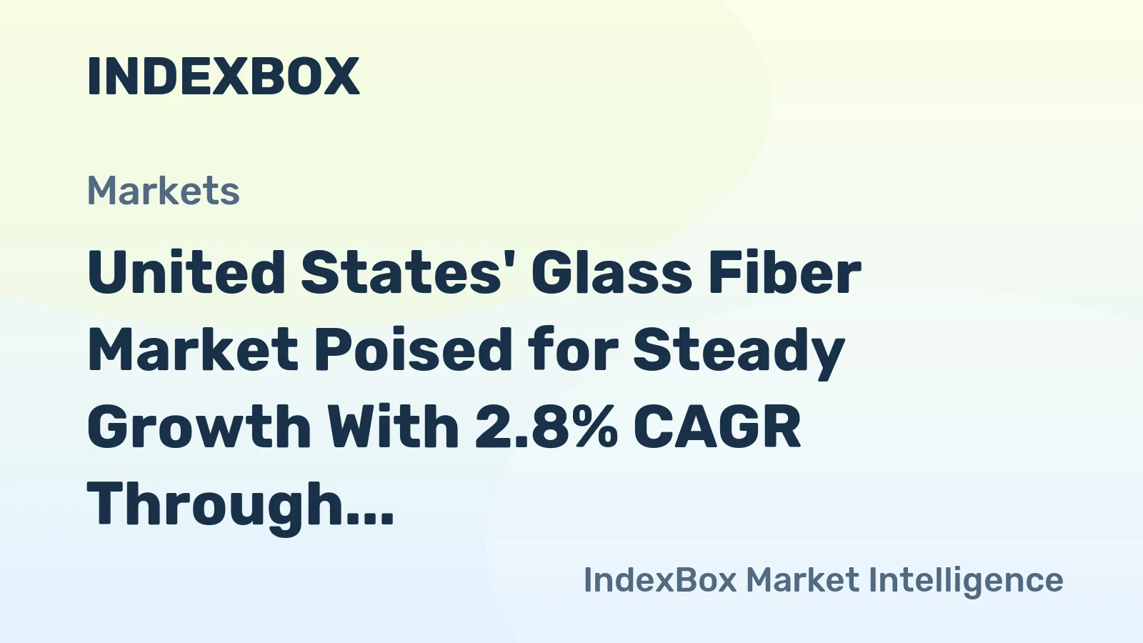 United States' Glass Fiber Market Poised for Steady Growth With 2.8% CAGR Through 2035