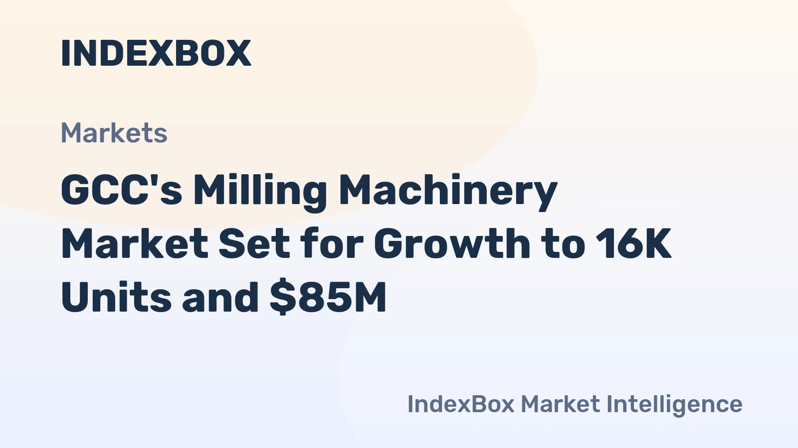 GCC's Milling Machinery Market Set for Growth to 16K Units and $85M