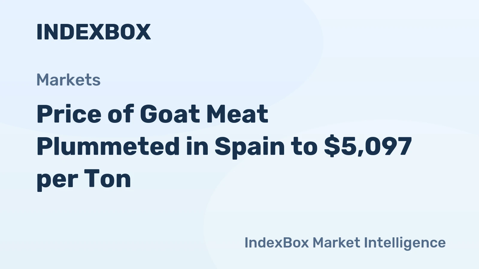 Price of Goat Meat Plummeted in Spain to $5,097 per Ton