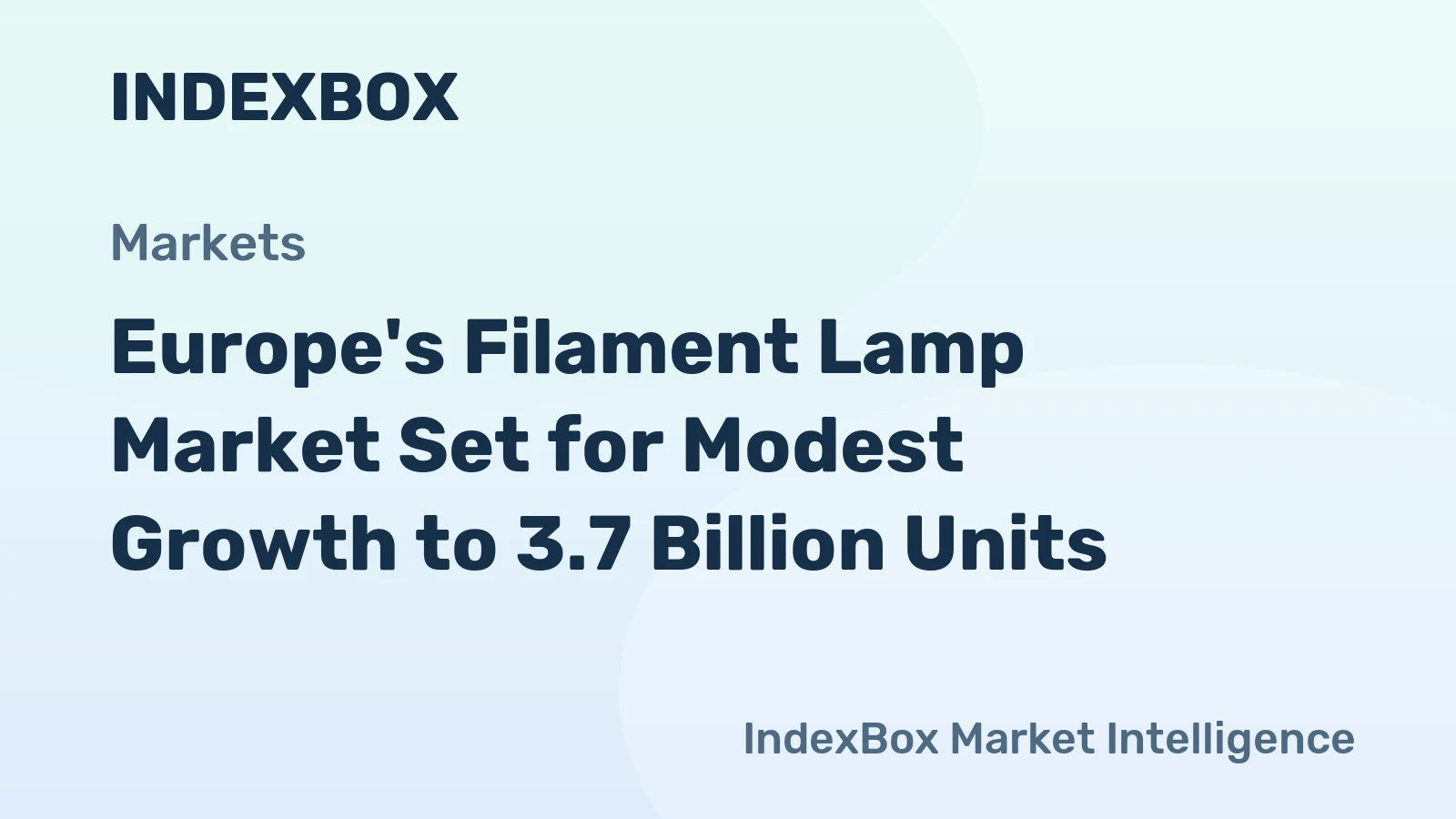 Europe's Filament Lamp Market Set for Modest Growth to 3.7 Billion Units