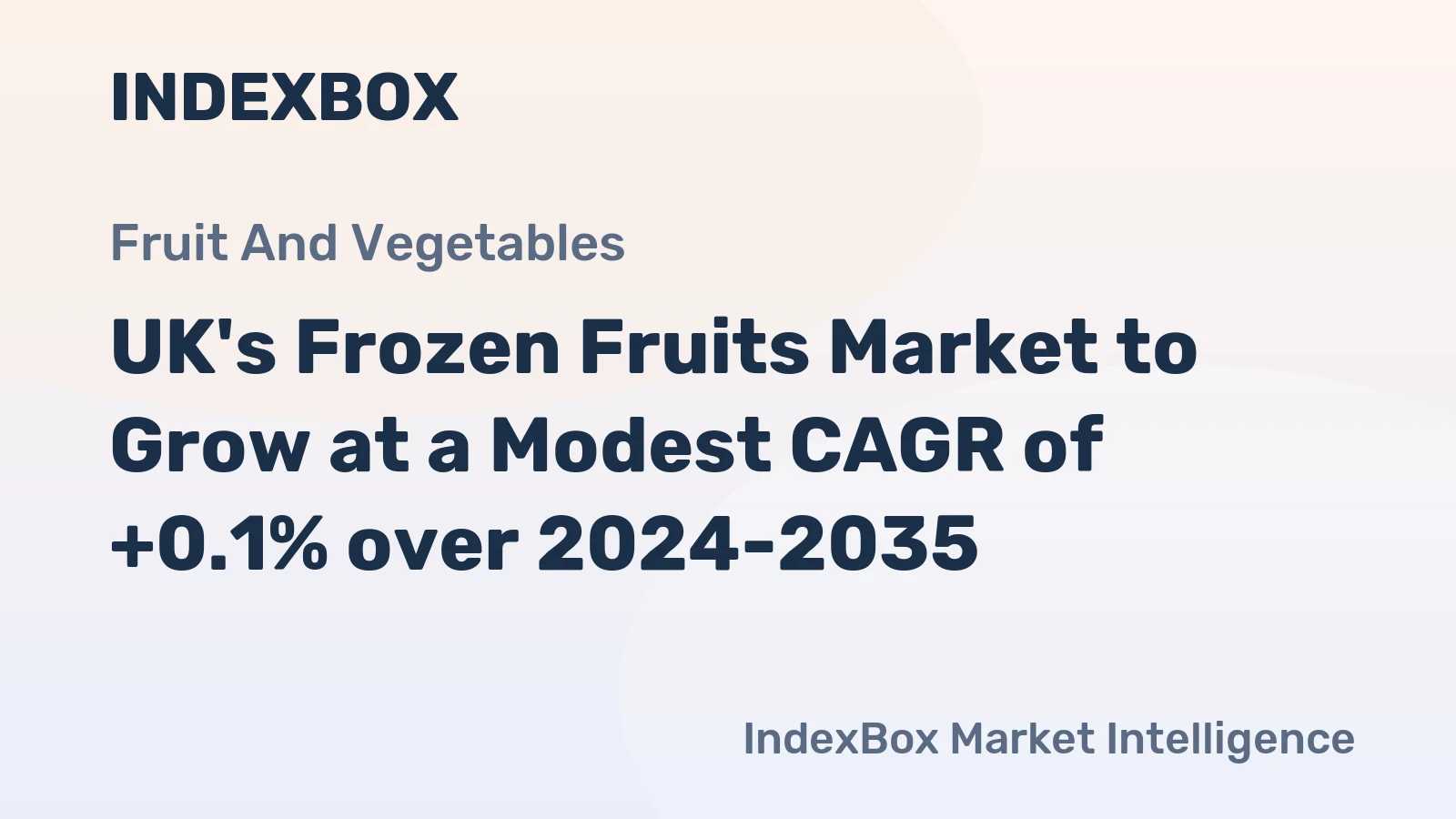 UK's Frozen Fruits Market to Grow at a Modest CAGR of +0.1% over 2024-2035