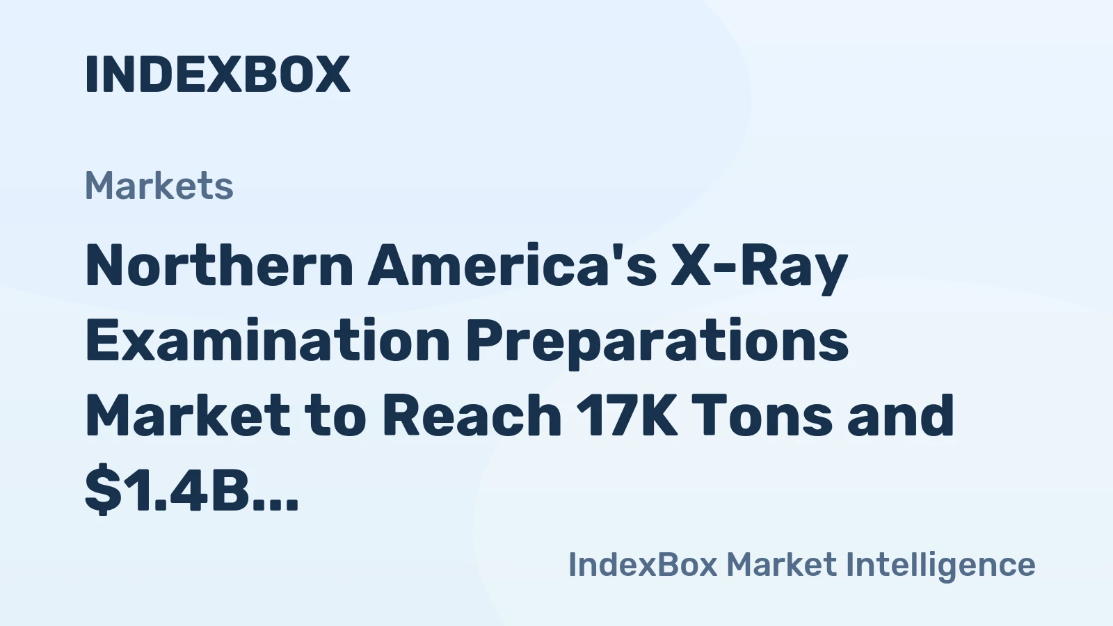 Northern America's X-Ray Examination Preparations Market to Reach 17K Tons and $1.4B by 2035