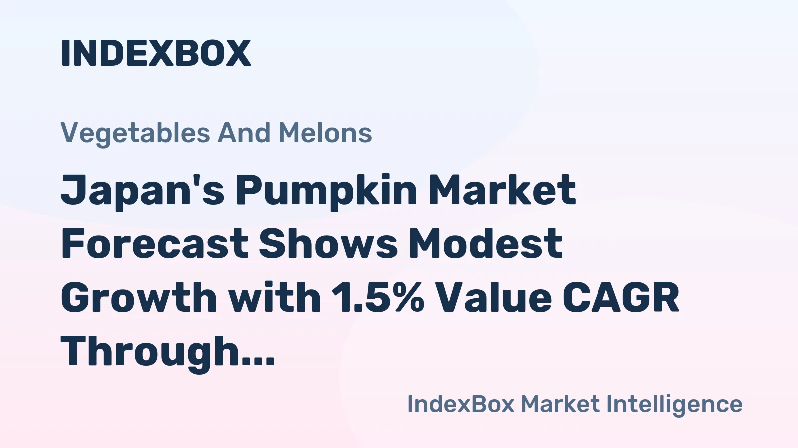Japan's Pumpkin Market Forecast Shows Modest Growth with 1.5% Value CAGR Through 2035