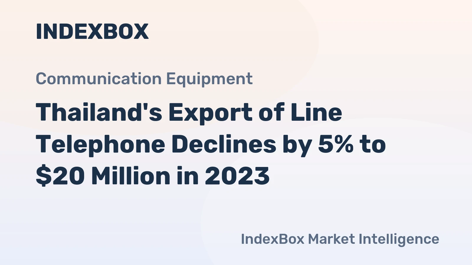 Thailand's Export of Line Telephone Declines by 5% to $20 Million in 2023