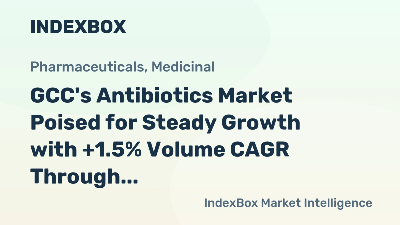 GCC's Antibiotics Market Poised for Steady Growth with +1.5% Volume CAGR Through 2035