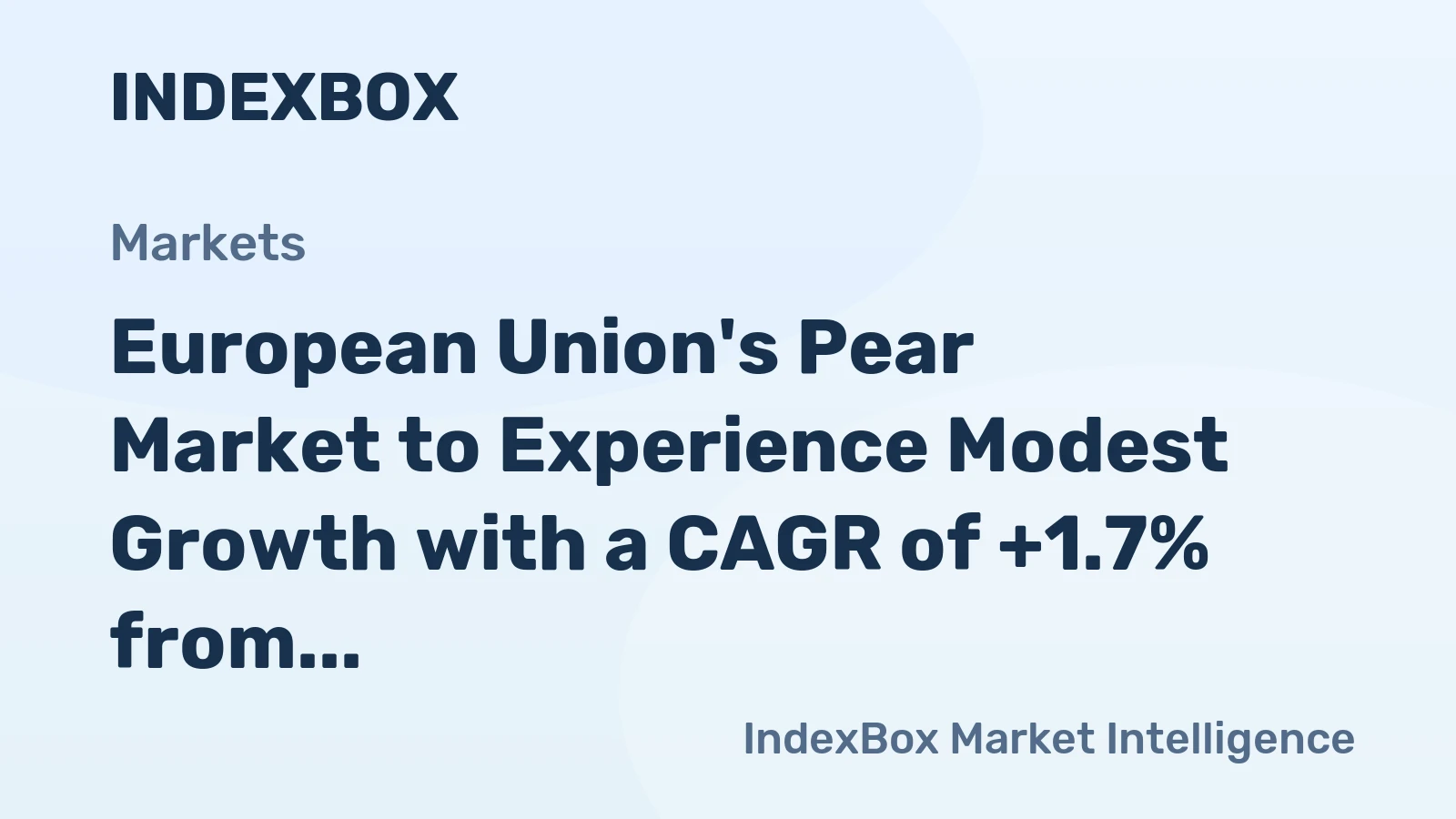 European Union's Pear Market to Experience Modest Growth with a CAGR of +1.7% from 2024 to 2035