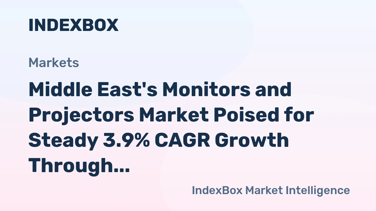 Middle East's Monitors and Projectors Market Poised for Steady 3.9% CAGR Growth Through 2035