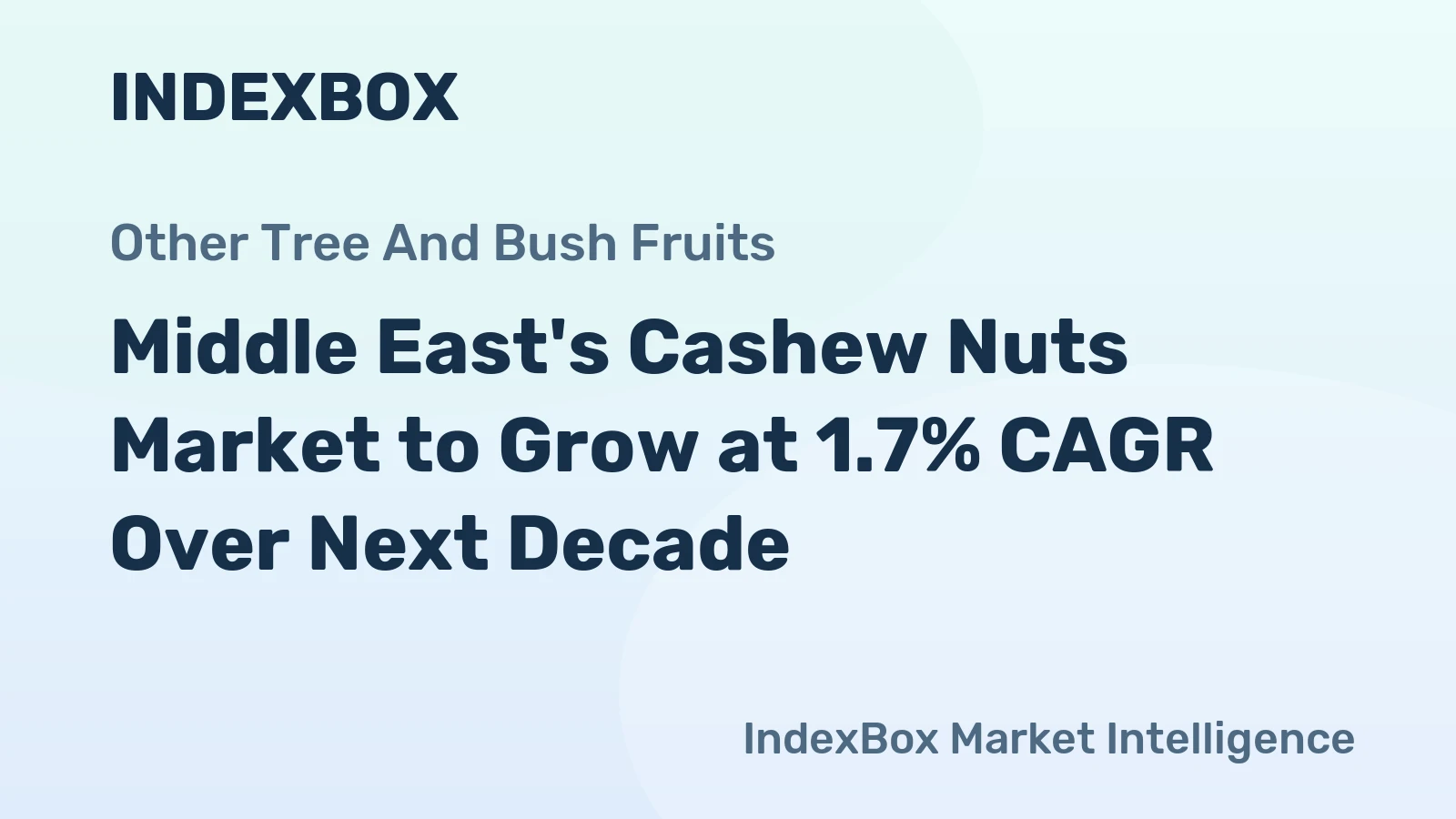 Middle East's Cashew Nuts Market to Grow at 1.7% CAGR Over Next Decade