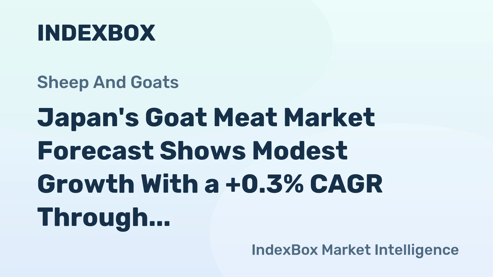 Japan's Goat Meat Market Forecast Shows Modest Growth With a +0.3% CAGR Through 2035