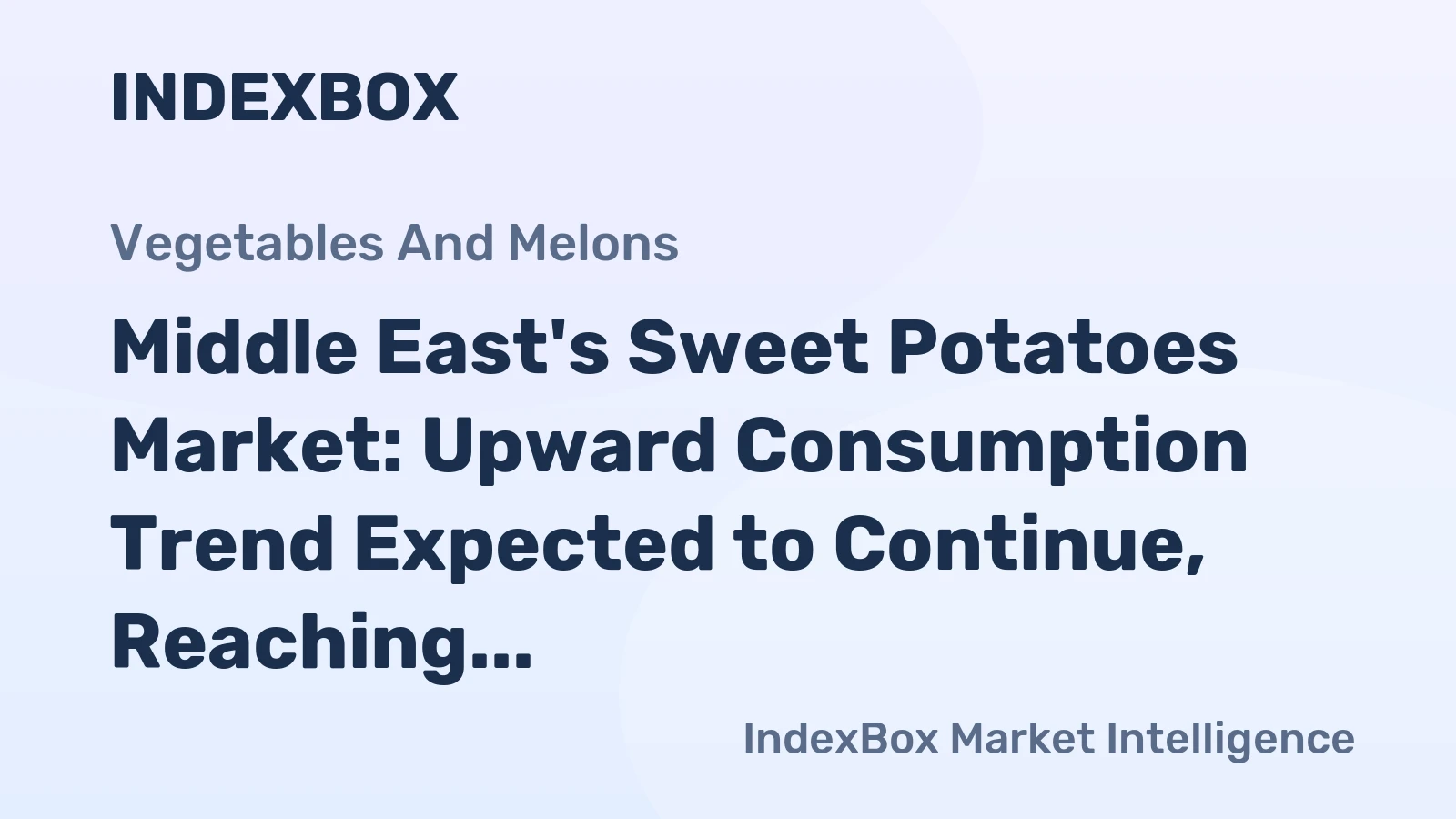 Middle East's Sweet Potatoes Market: Upward Consumption Trend Expected to Continue, Reaching 110K Tons and $110M by 2035