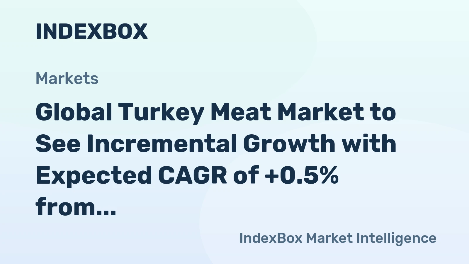 Global Turkey Meat Market to See Incremental Growth with Expected CAGR of +0.5% from 2024 to 2035