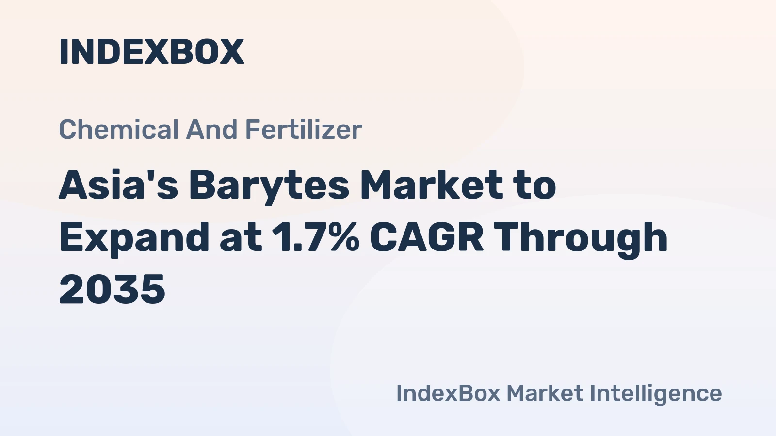 Asia's Barytes Market to Expand at 1.7% CAGR Through 2035