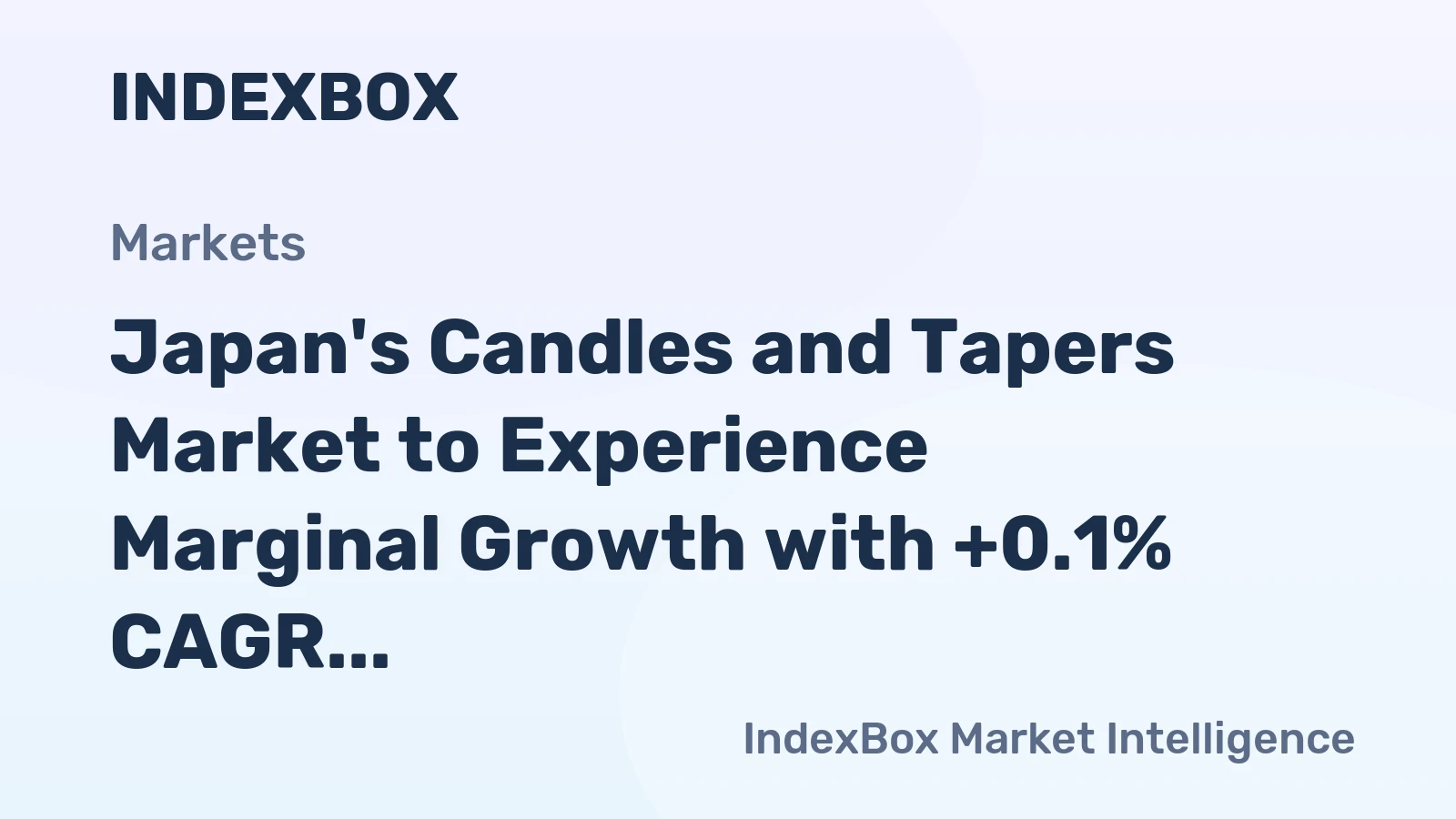 Japan's Candles and Tapers Market to Experience Marginal Growth with +0.1% CAGR from 2024-2035