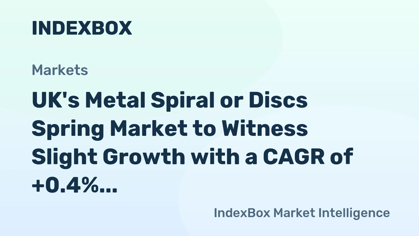 UK's Metal Spiral or Discs Spring Market to Witness Slight Growth with a CAGR of +0.4% over the Next Decade