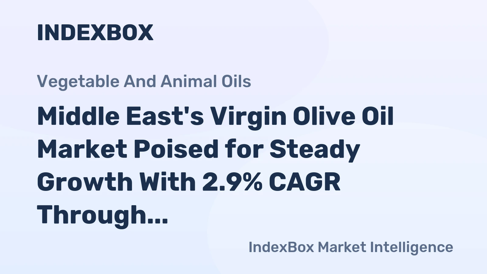 Middle East's Virgin Olive Oil Market Poised for Steady Growth With 2.9% CAGR Through 2035