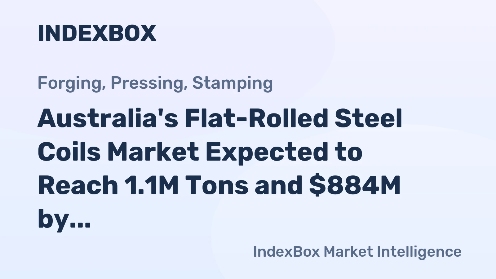 Australia's Flat-Rolled Steel Coils Market Expected to Reach 1.1M Tons and $884M by 2035