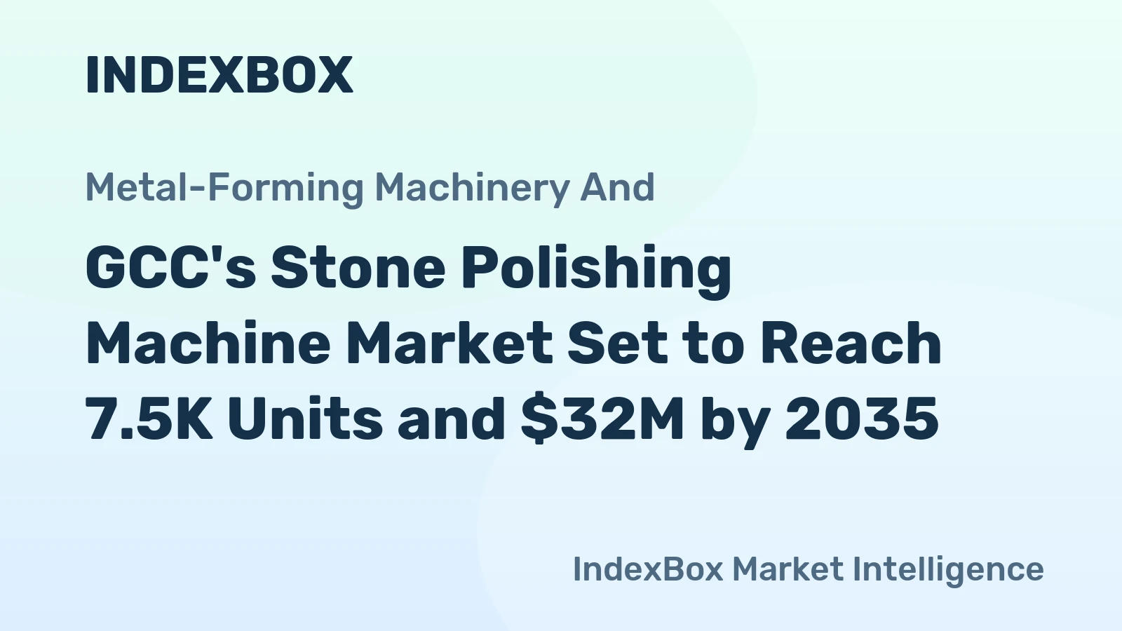GCC's Stone Polishing Machine Market Set to Reach 7.5K Units and $32M by 2035