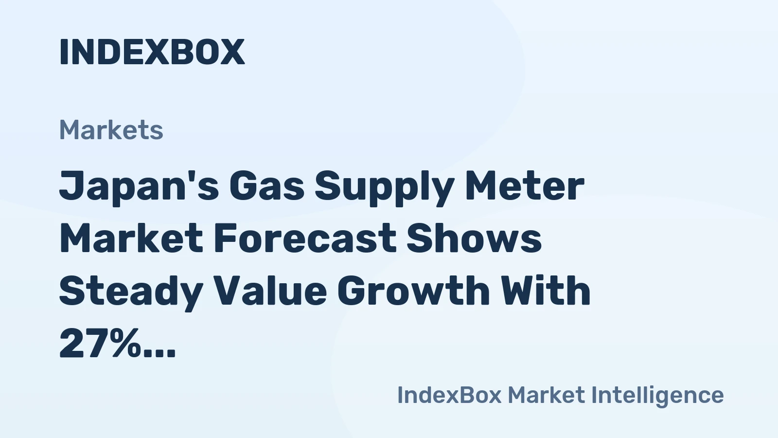 Japan's Gas Supply Meter Market Forecast Shows Steady Value Growth With 27% CAGR Through 2035