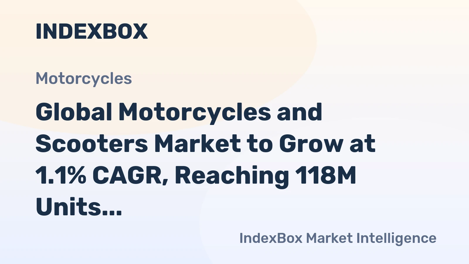 Global Motorcycles and Scooters Market to Grow at 1.1% CAGR, Reaching 118M Units by 2035