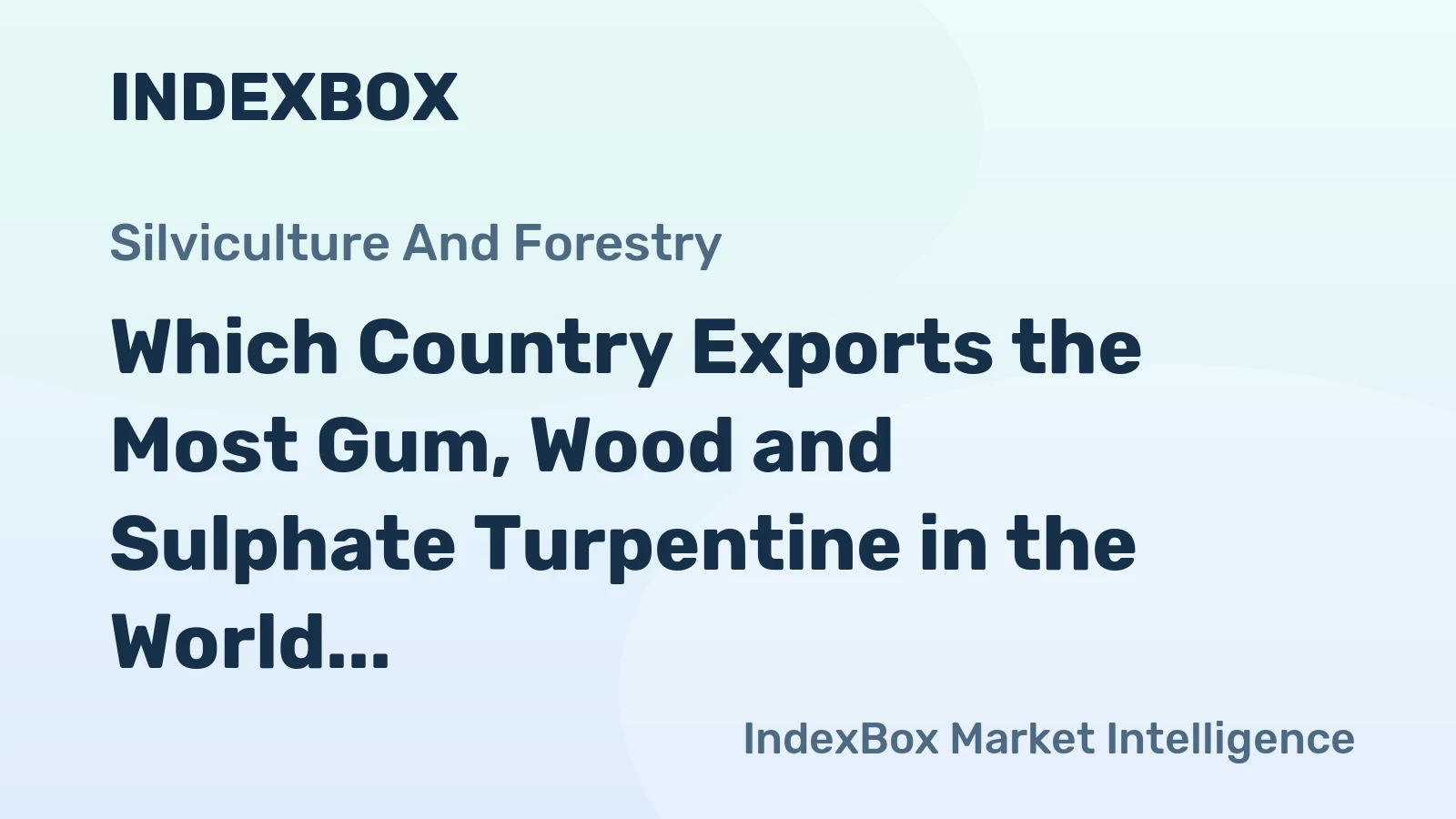 Which Country Exports the Most Gum, Wood and Sulphate Turpentine in the World?