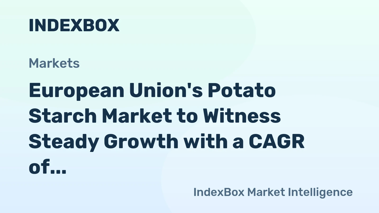 European Union's Potato Starch Market to Witness Steady Growth with a CAGR of +0.3% from 2024 to 2035