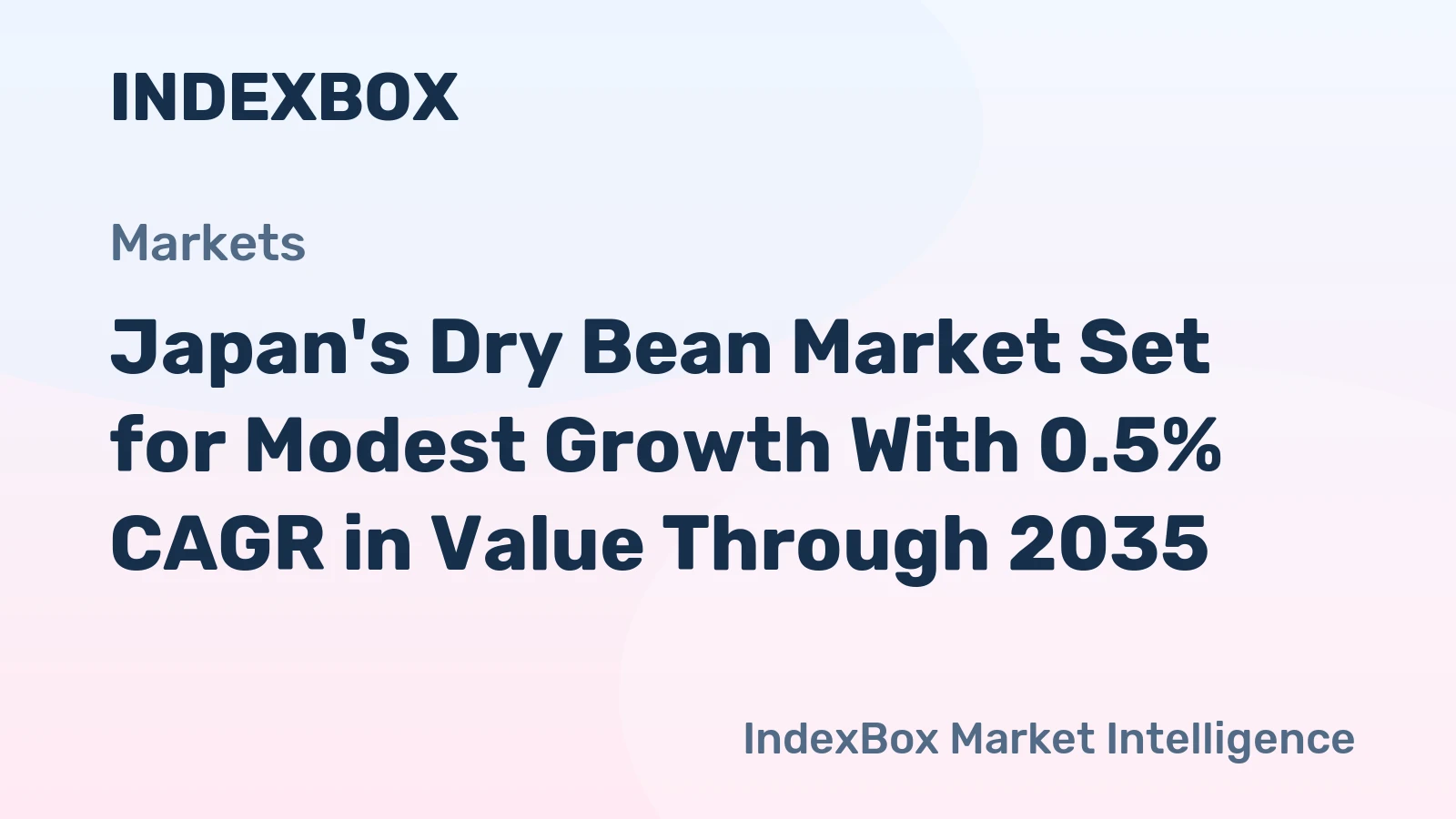 Japan's Dry Bean Market Set for Modest Growth With 0.5% CAGR in Value Through 2035