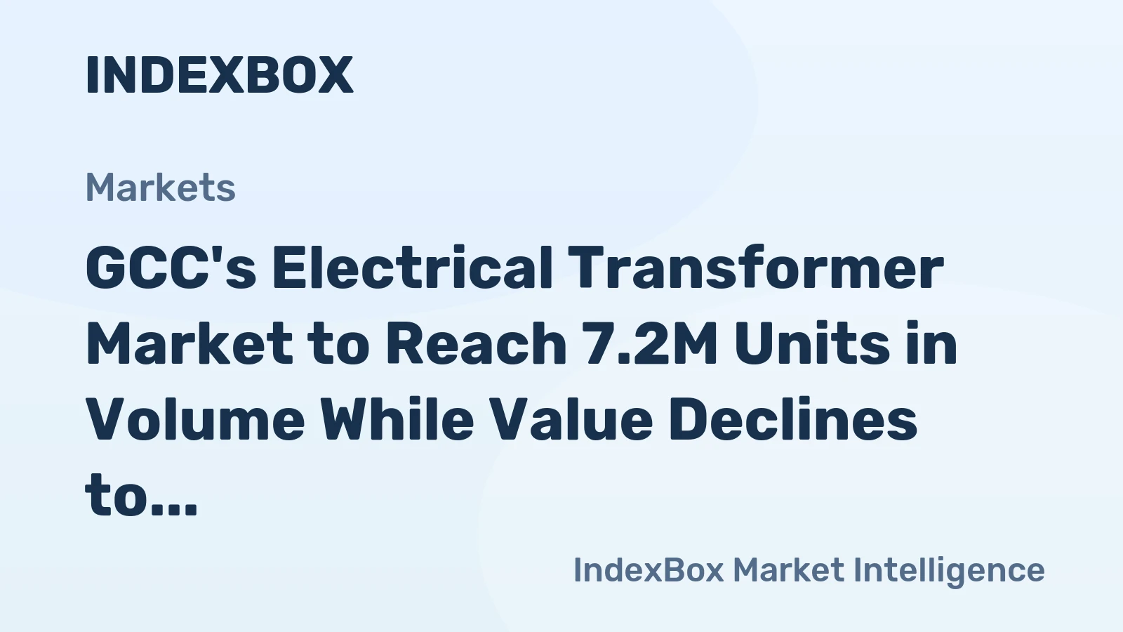 GCC's Electrical Transformer Market to Reach 7.2M Units in Volume While Value Declines to $29.2B by 2035