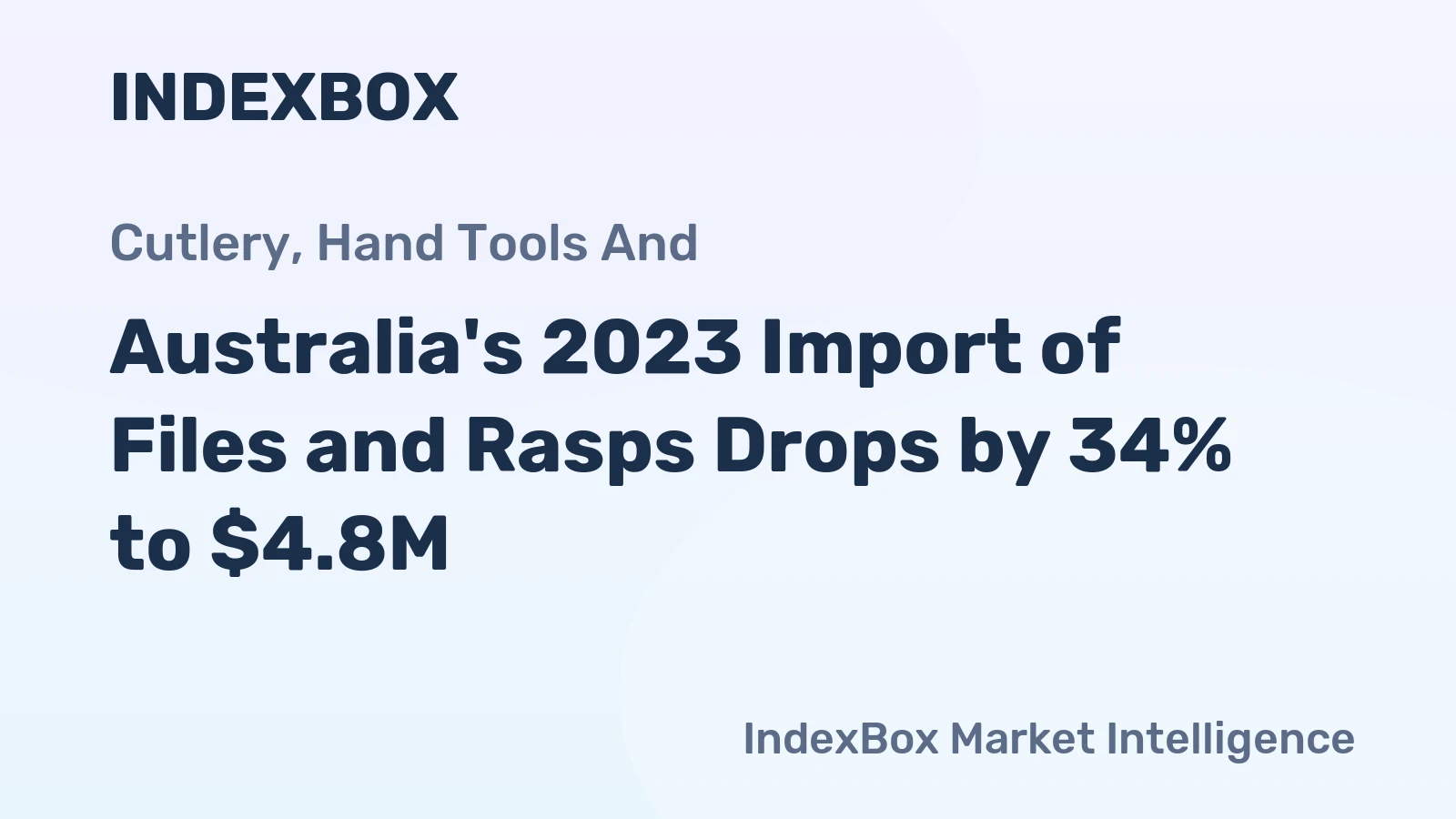 Australia's 2023 Import of Files and Rasps Drops by 34% to $4.8M