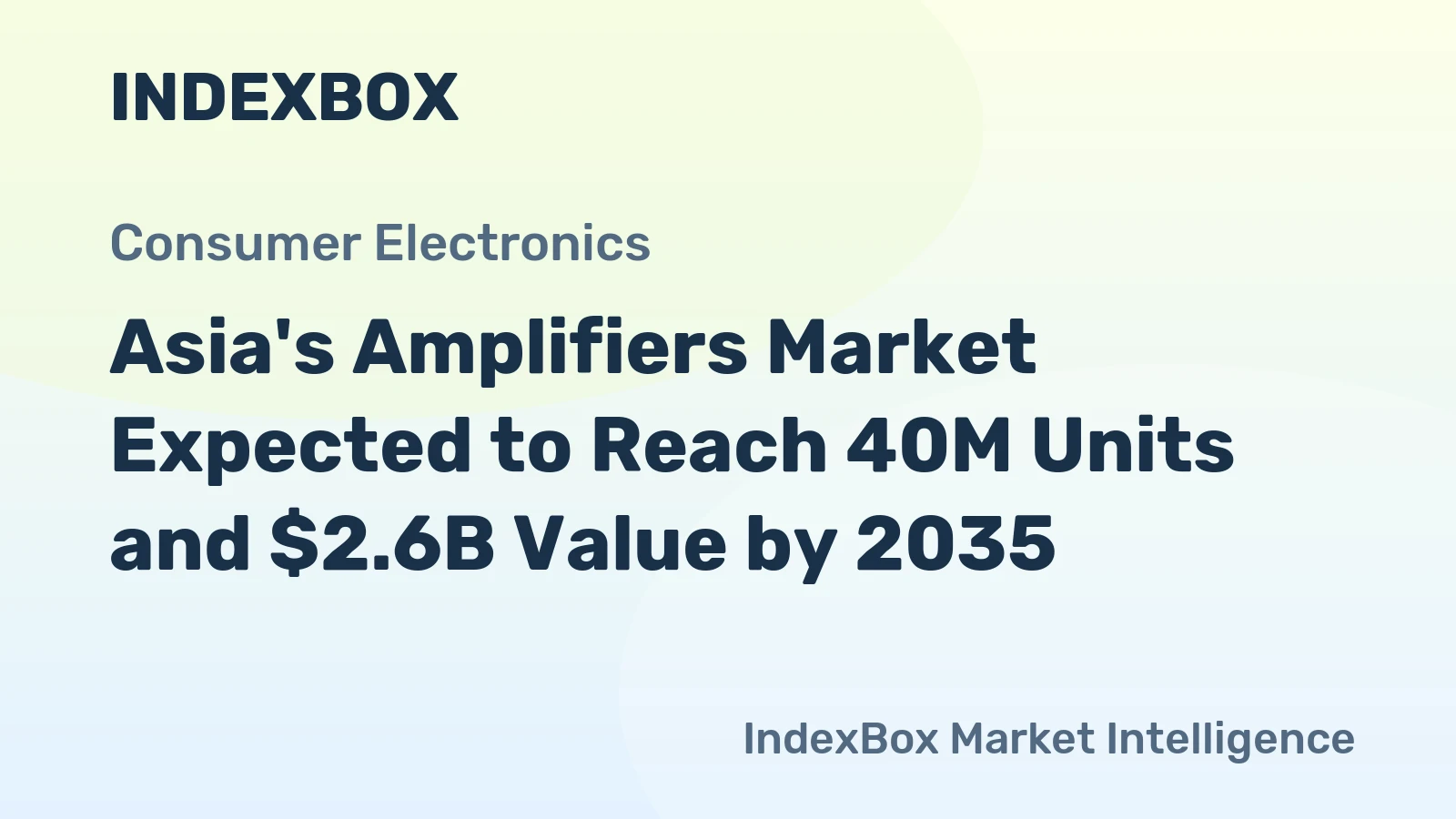 Asia's Amplifiers Market Expected to Reach 40M Units and $2.6B Value by 2035