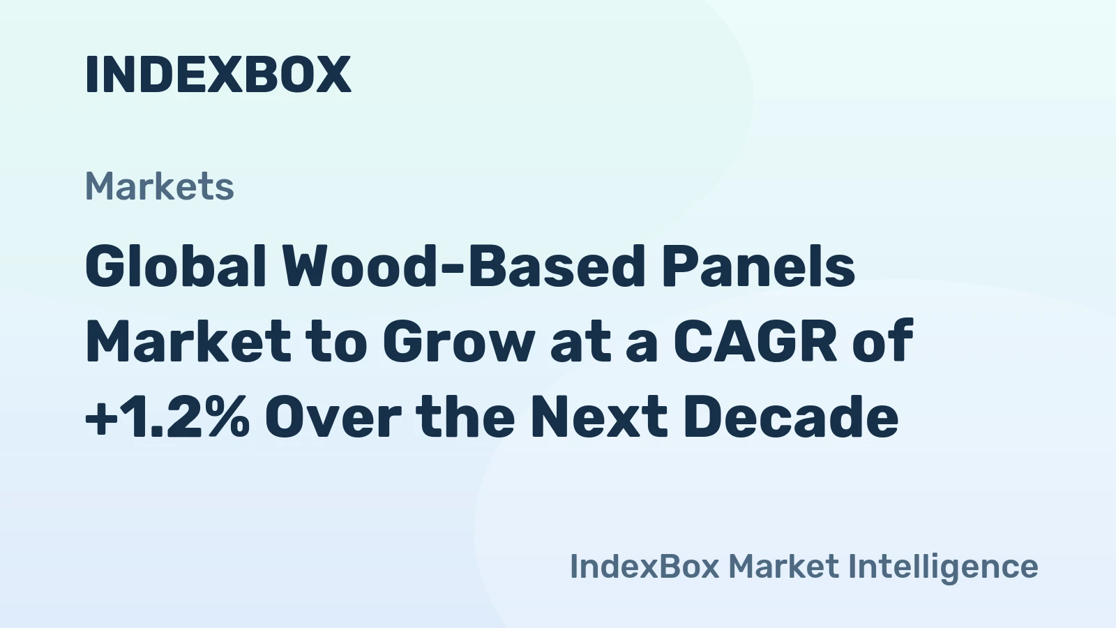 Global Wood-Based Panels Market to Grow at a CAGR of +1.2% Over the Next Decade