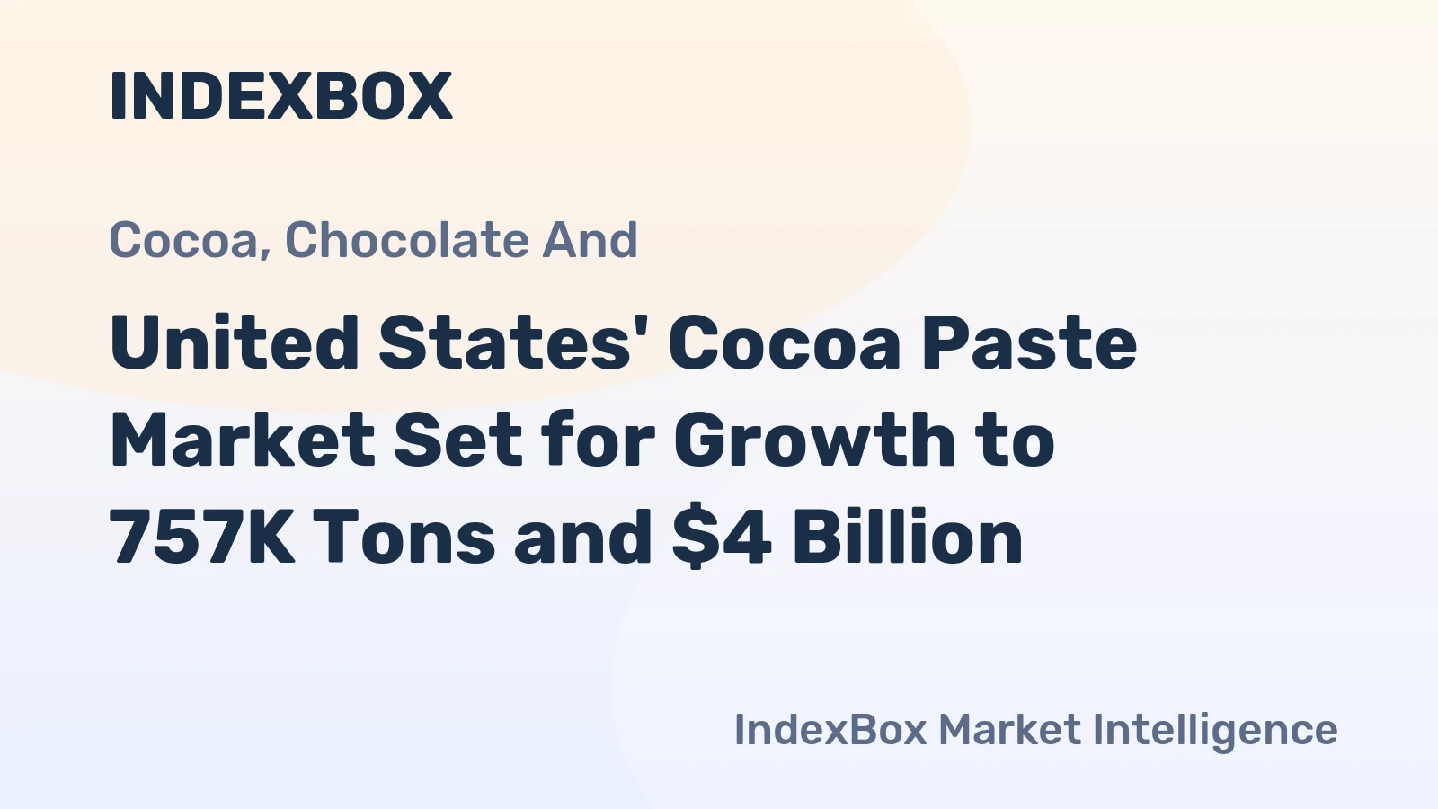 United States' Cocoa Paste Market Set for Growth to 757K Tons and $4 Billion