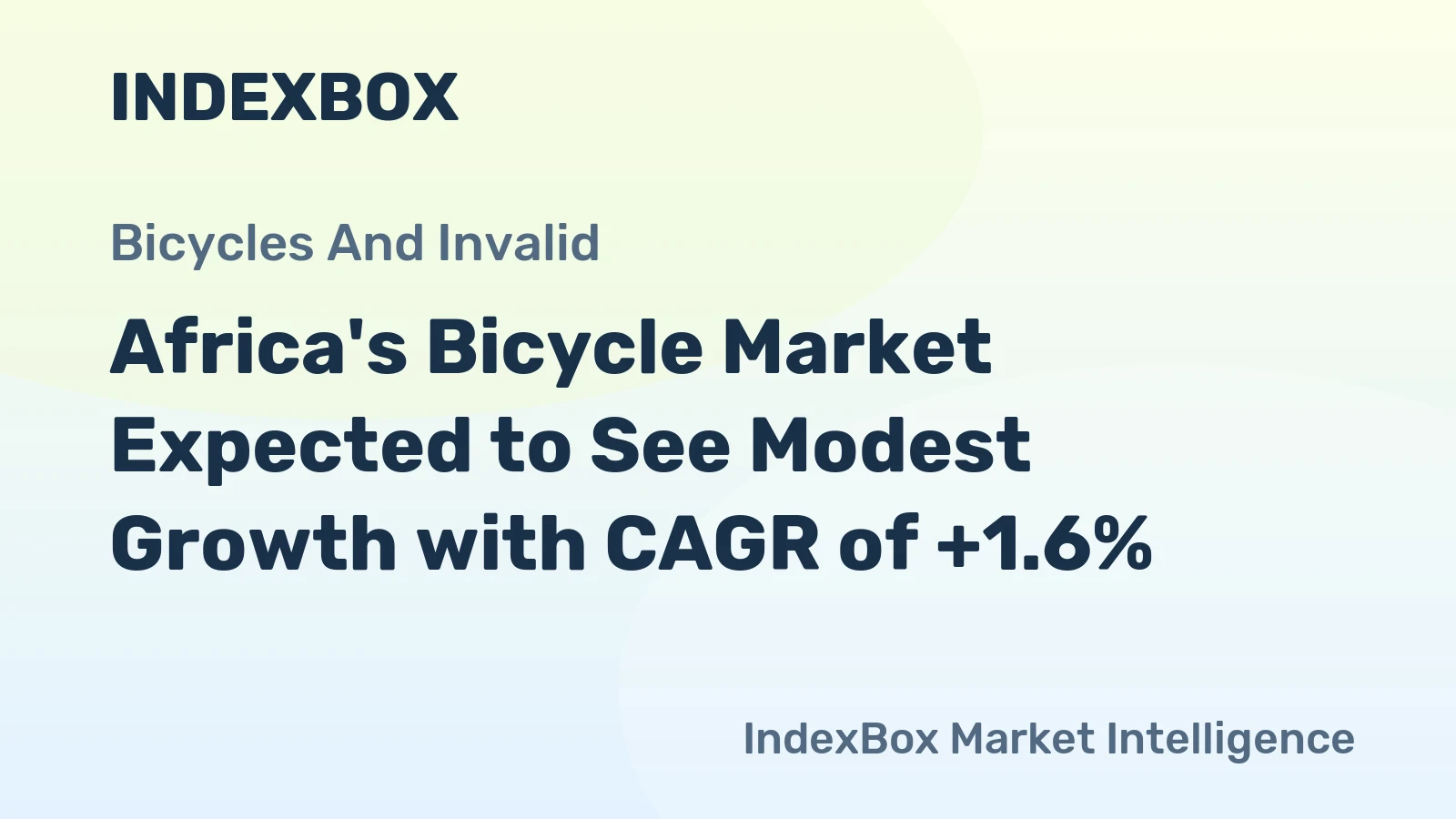 Africa's Bicycle Market Expected to See Modest Growth with CAGR of +1.6%