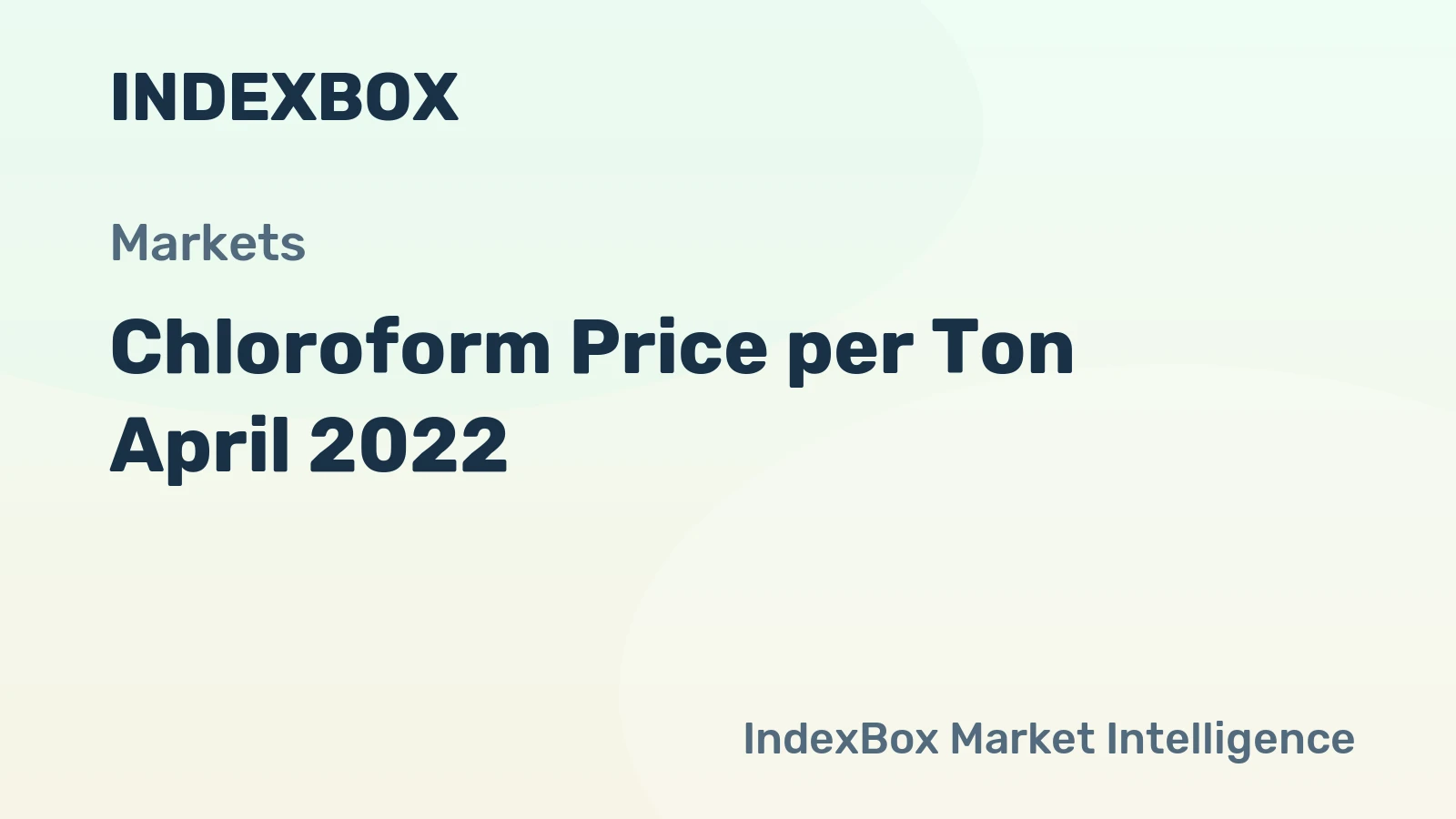 Chloroform Price per Ton April 2022