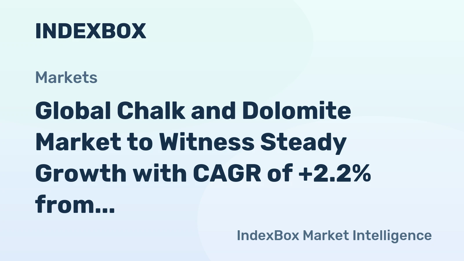 Global Chalk and Dolomite Market to Witness Steady Growth with CAGR of +2.2% from 2024 to 2035