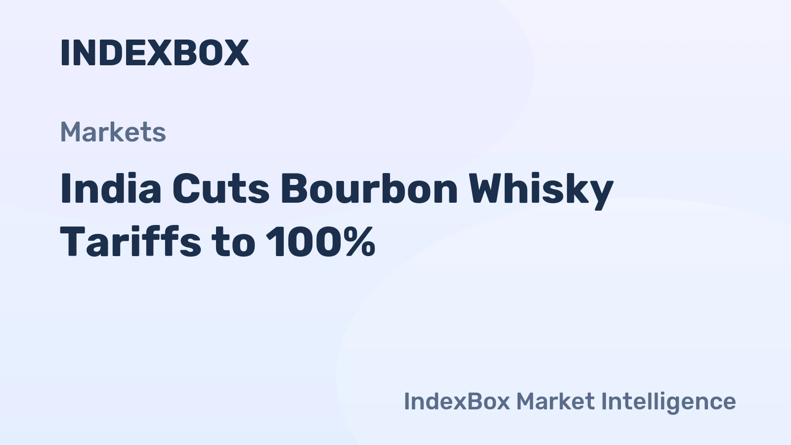 India Cuts Bourbon Whisky Tariffs to 100%