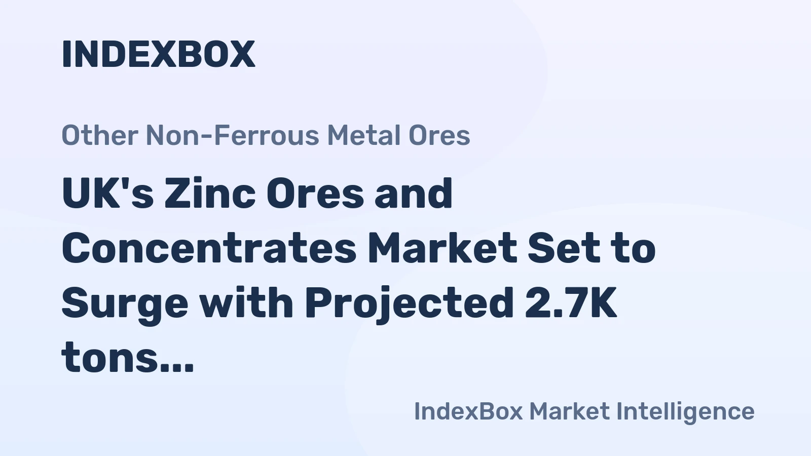 UK's Zinc Ores and Concentrates Market Set to Surge with Projected 2.7K tons Consumption by 2035, Valued at $4.1M
