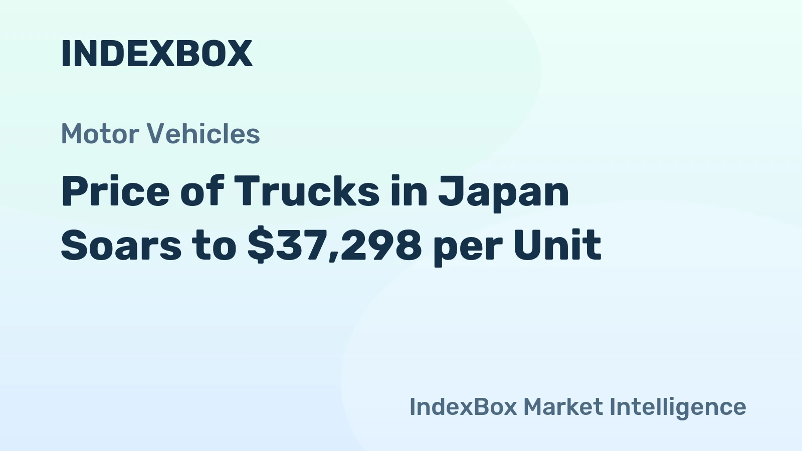 Price of Trucks in Japan Soars to $37,298 per Unit
