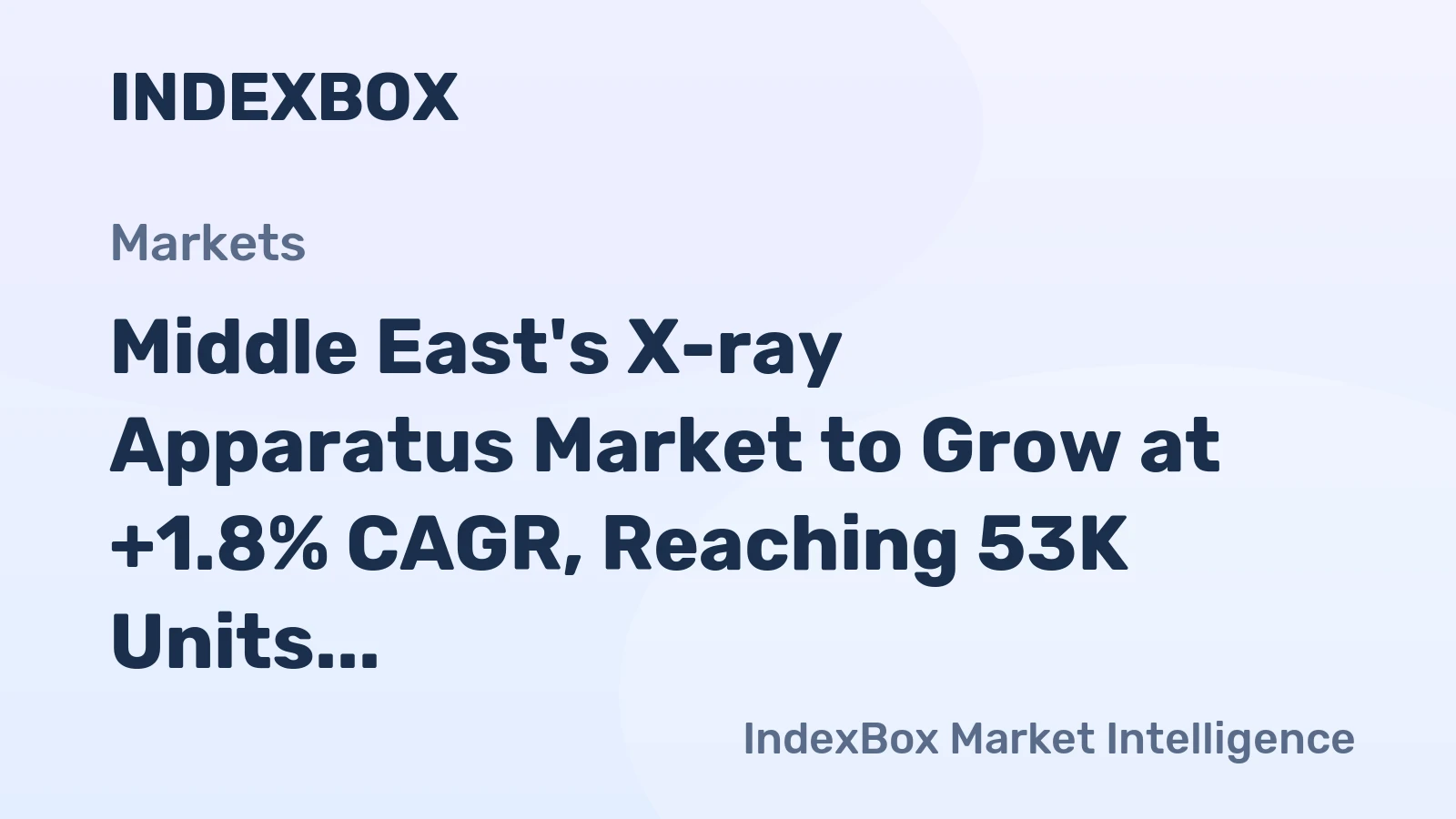 Middle East's X-ray Apparatus Market to Grow at +1.8% CAGR, Reaching 53K Units by 2035