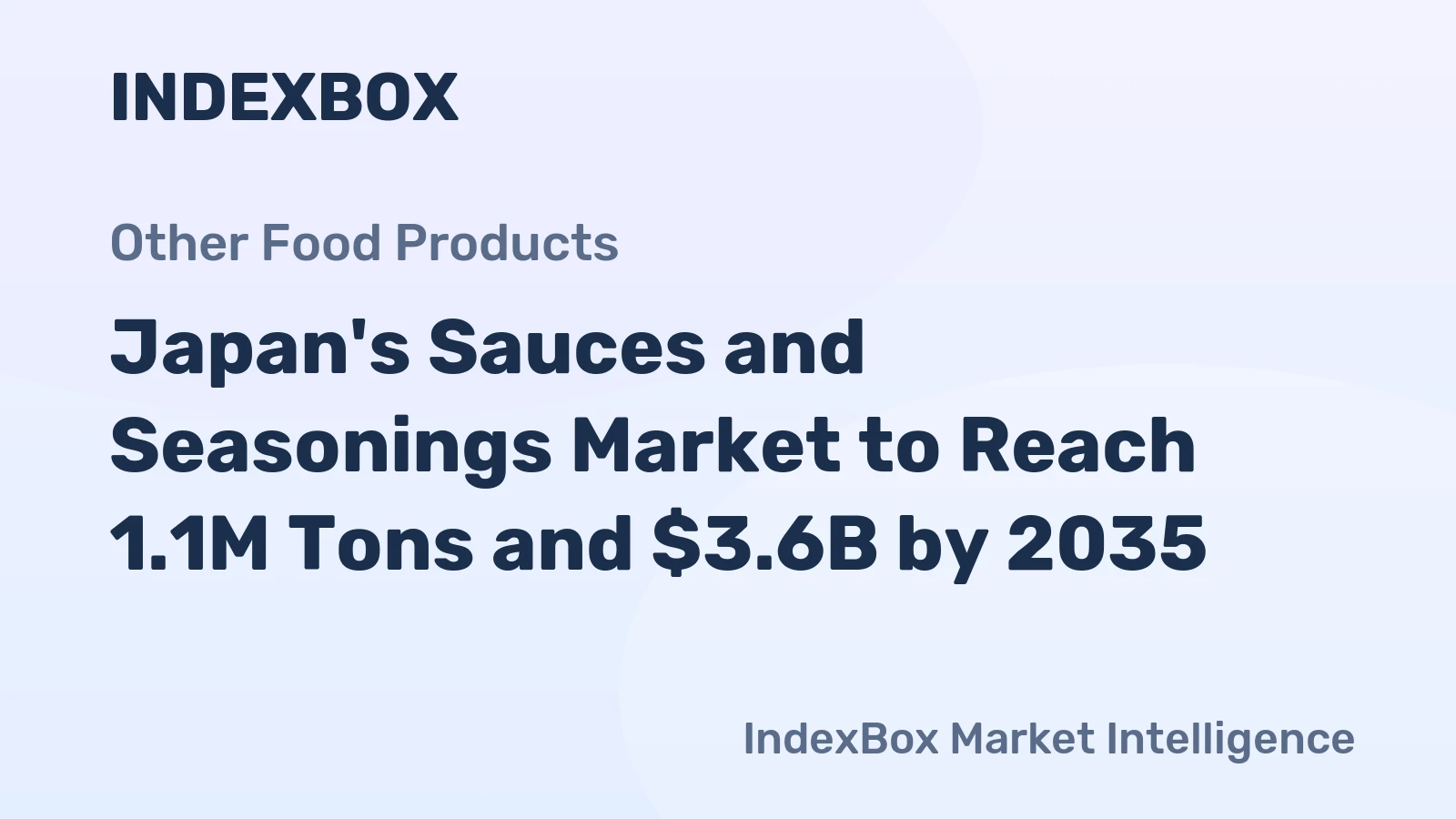 Japan's Sauces and Seasonings Market to Reach 1.1M Tons and $3.6B by 2035