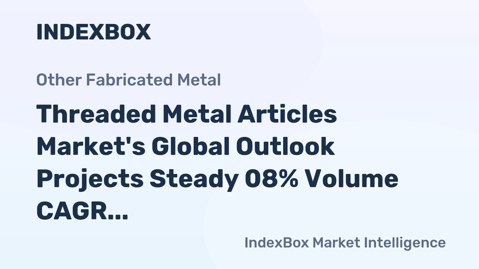 Threaded Metal Articles Market's Global Outlook Projects Steady 08% Volume CAGR Through 2035