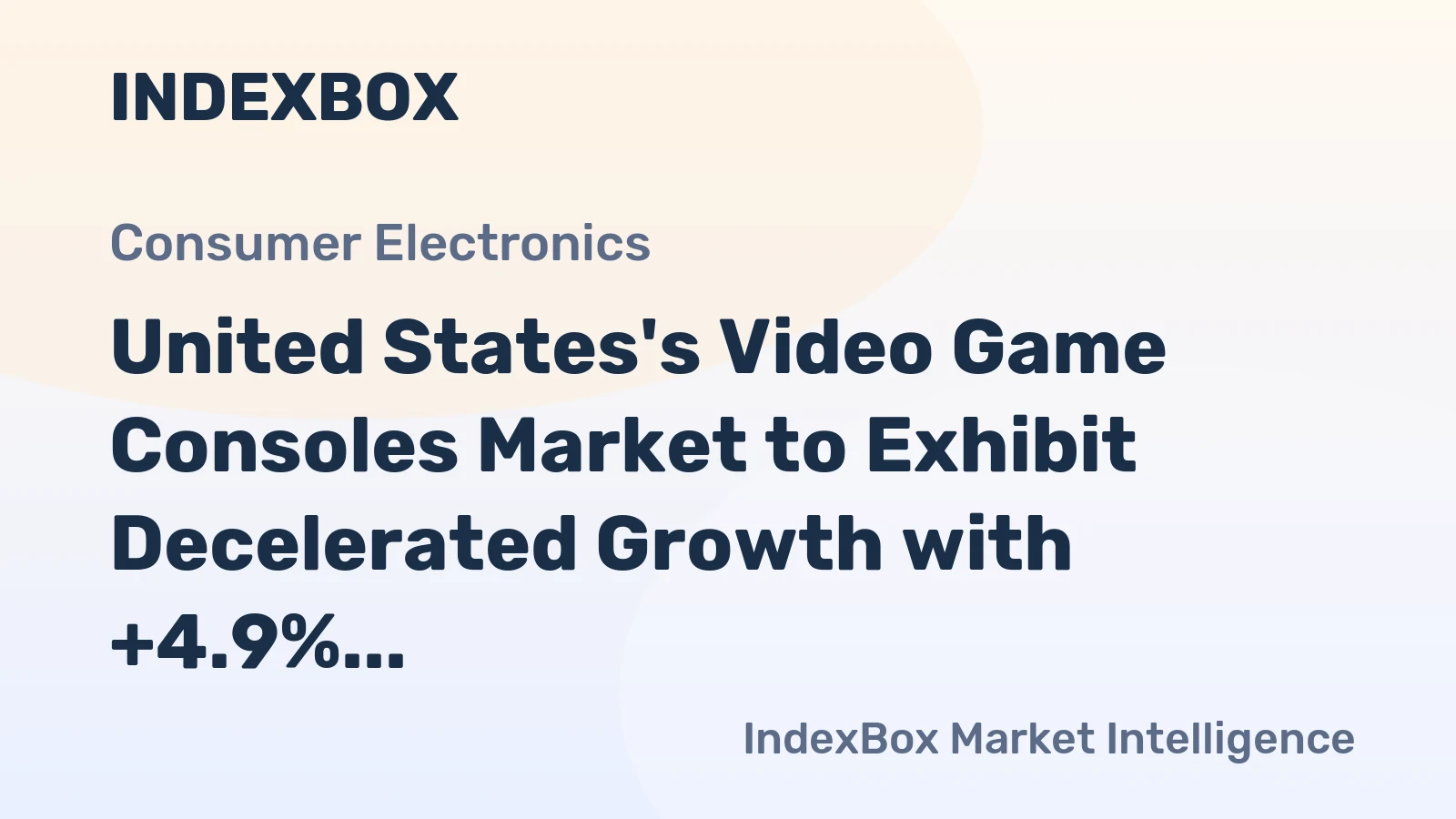United States's Video Game Consoles Market to Exhibit Decelerated Growth with +4.9% CAGR from 2023 to 2035