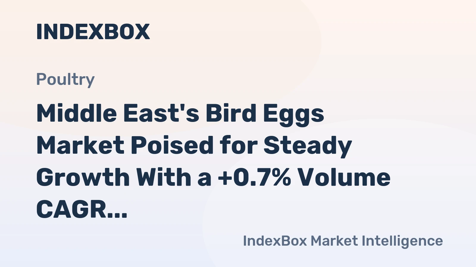 Middle East's Bird Eggs Market Poised for Steady Growth With a +0.7% Volume CAGR Through 2035