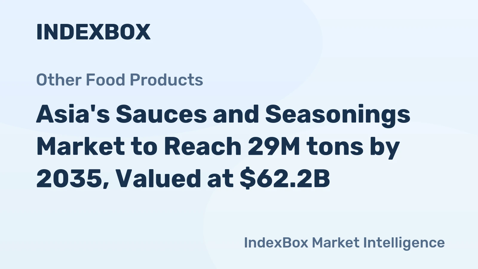 Asia's Sauces and Seasonings Market to Reach 29M tons by 2035, Valued at $62.2B